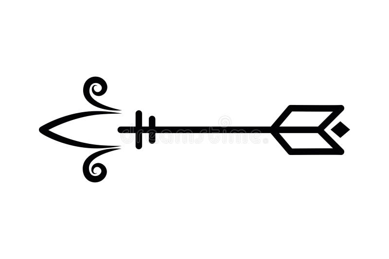 Arrow Elegant Minimalist Flow Stock Vector - Illustration of swirled ...