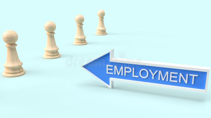 Arrow and Employment 3d Rendering for Abstract Content Stock ...