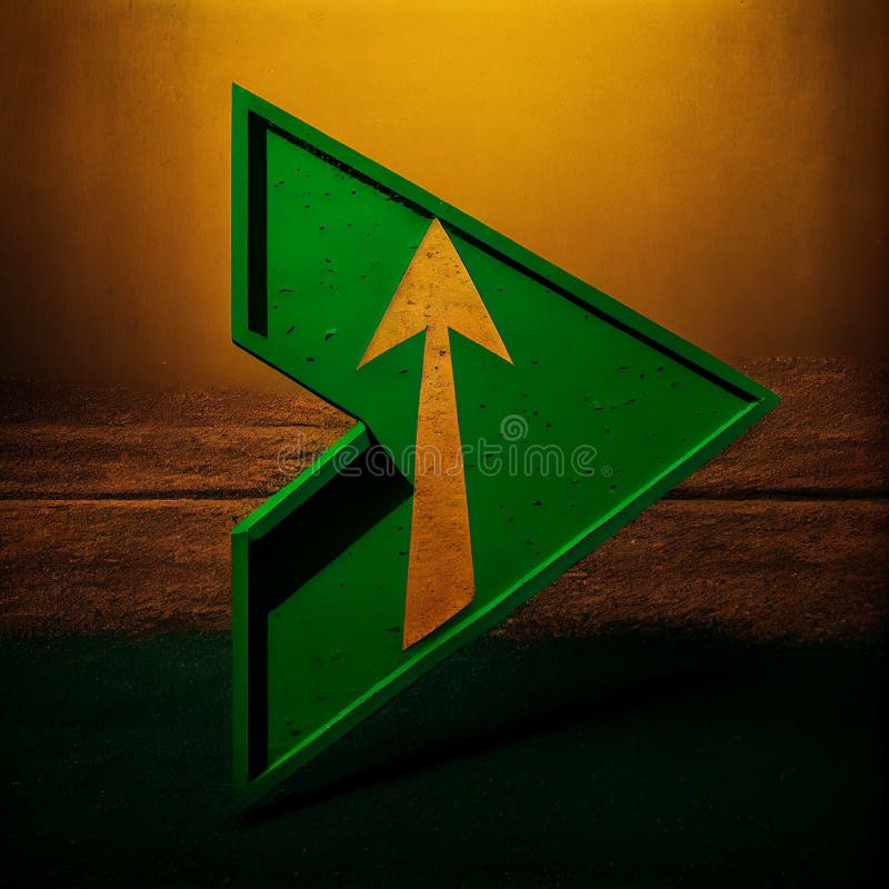 Arrow at empty road stock illustration. Illustration of highway - 269066616