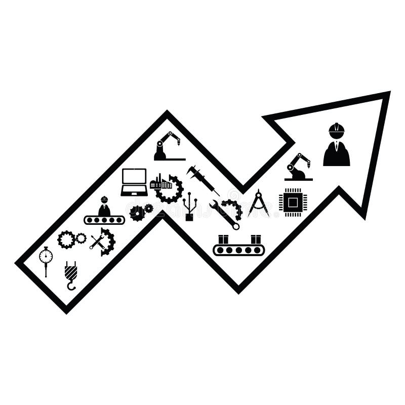 Arrow engineering concept stock vector. Illustration of arrow - 140779005