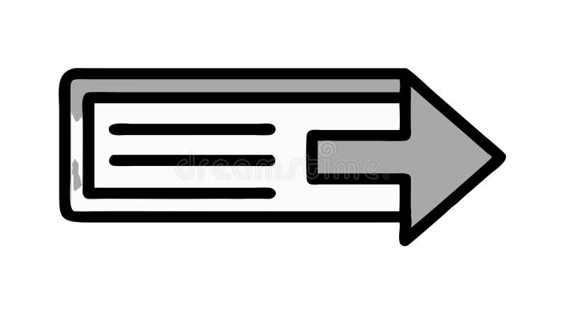 Arrow Entering Rectangle Icon for Input or Enter Action, Vector Design ...