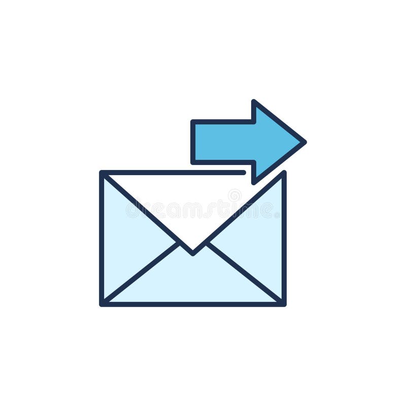 Arrow with Envelope Vector Send Email or Message Concept Colored Icon ...