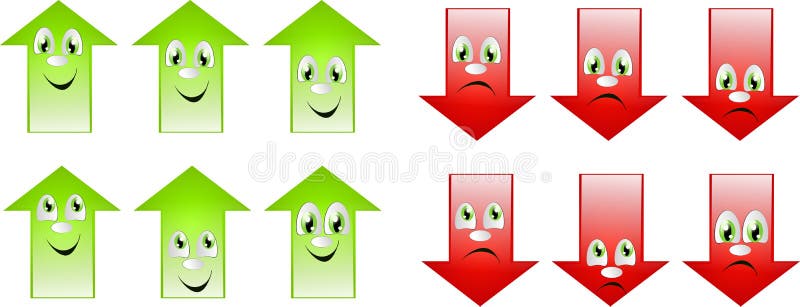 Arrow with faces stock illustration. Illustration of happy - 43301236