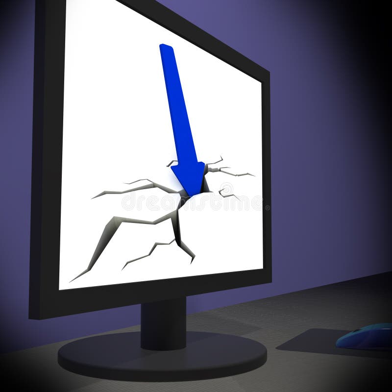 Monitors with diagram stock illustration. Illustration of electronic ...