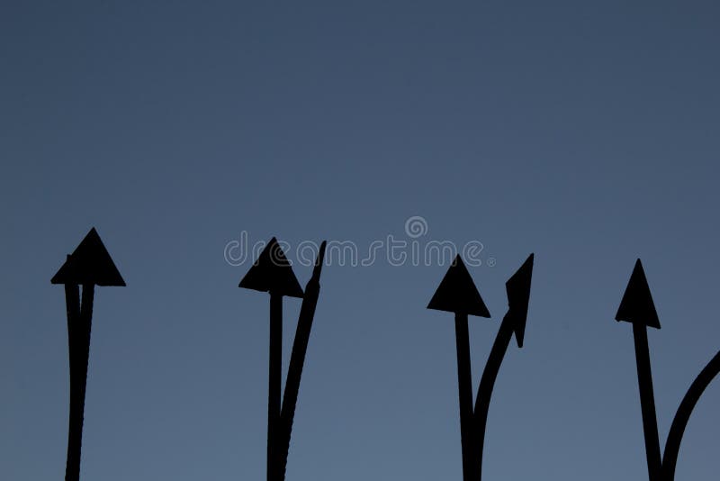 Arrow Fence Protection. stock image. Image of textured - 136847019