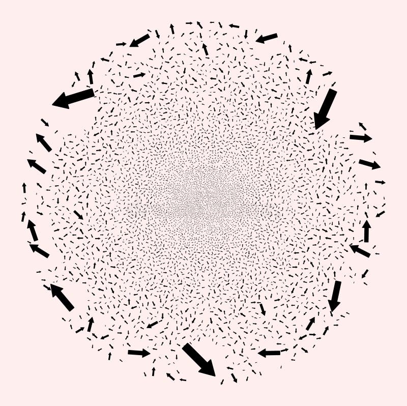 Arrow Icon Collage Fireworks Spheric Cluster Stock Vector ...