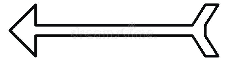 Arrow with a Fishbone Shaped Tail, Icon Stock Vector - Illustration of ...