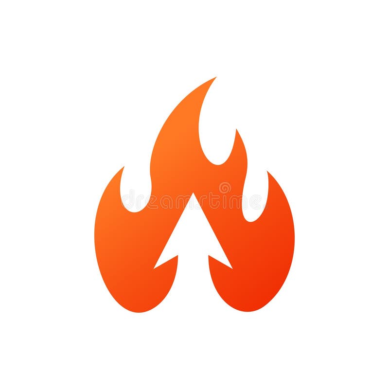 Arrow Flame Fire Logo Concept Stock Vector - Illustration of modern ...