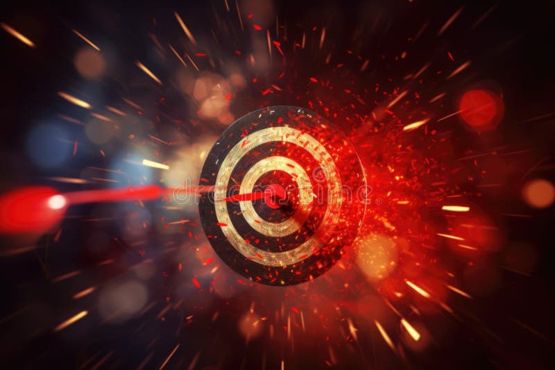 The Arrow Flies at Target, the Target. Achieving the Goal. Stock Image ...