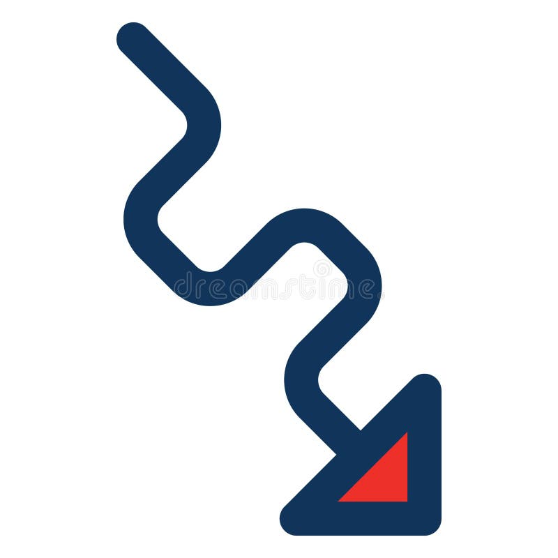 Arrow, Fork Isolated Vector Icon Which Can Be Easily Modified or Edited ...