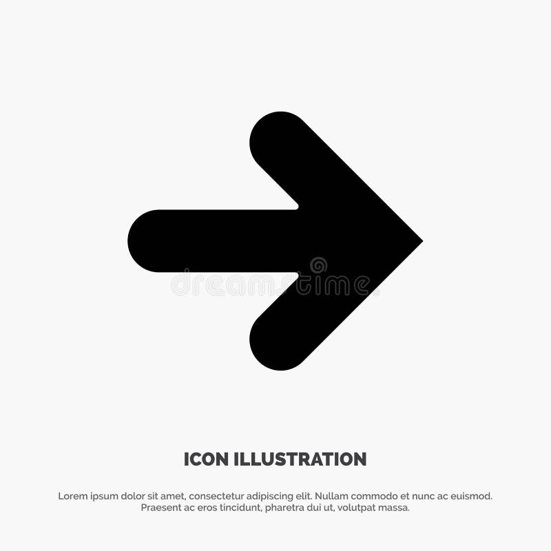 Arrow, Forward, Arrows, Right Solid Glyph Icon Vector Stock Vector ...