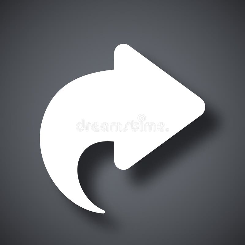 Vector arrow forward icon stock vector. Illustration of design - 236073385