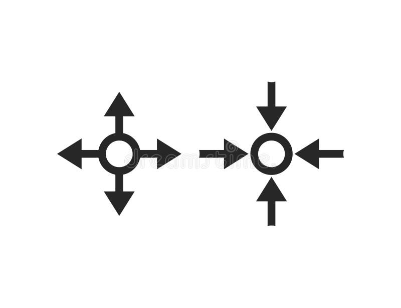 Arrow, Four Way, Direction Icon. Vector Illustration. Stock Vector ...