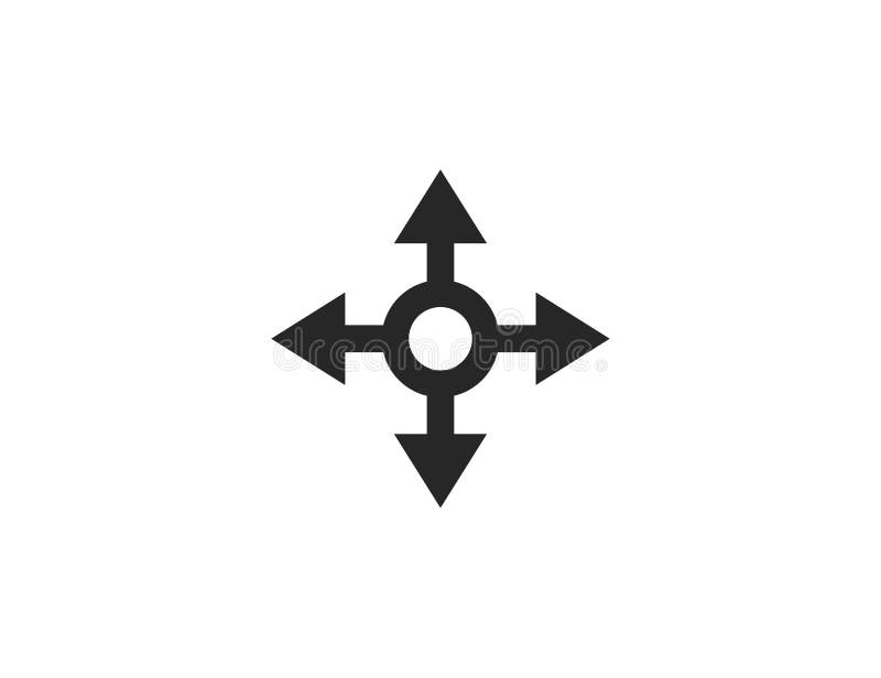 Arrow, Four Way, Direction Icon. Vector Illustration. Stock Vector ...