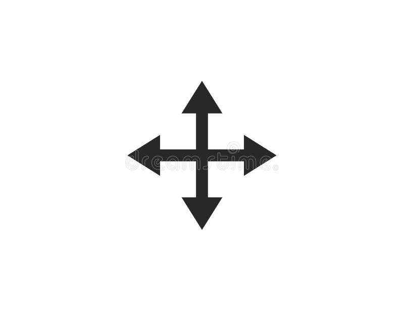 Arrow, Four Way, Direction Icon. Vector Illustration. Stock Vector ...