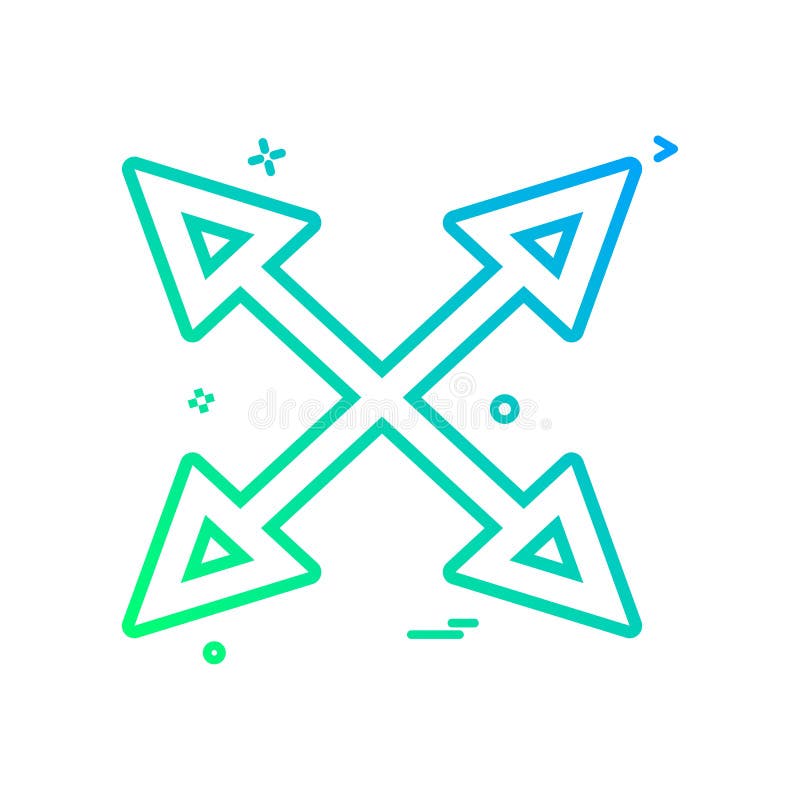 Arrow Four Way Icon Vector Design Stock Vector - Illustration of arrow ...