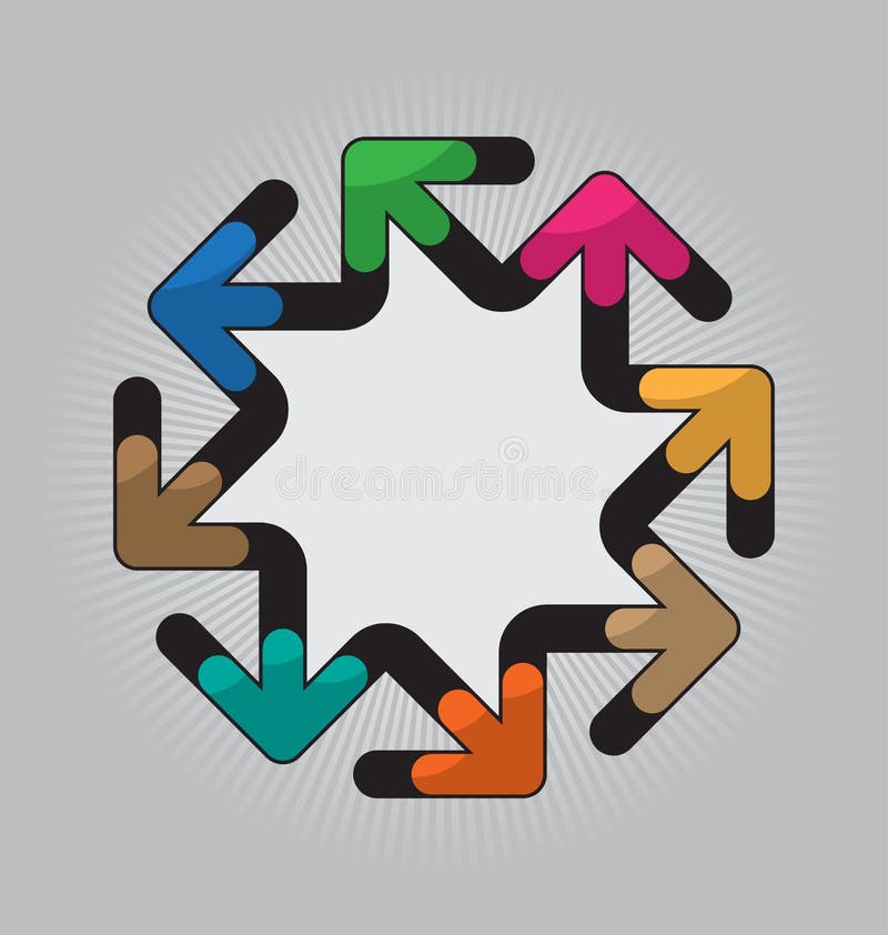 Circle Out Arrows Stock Illustrations – 913 Circle Out Arrows Stock ...