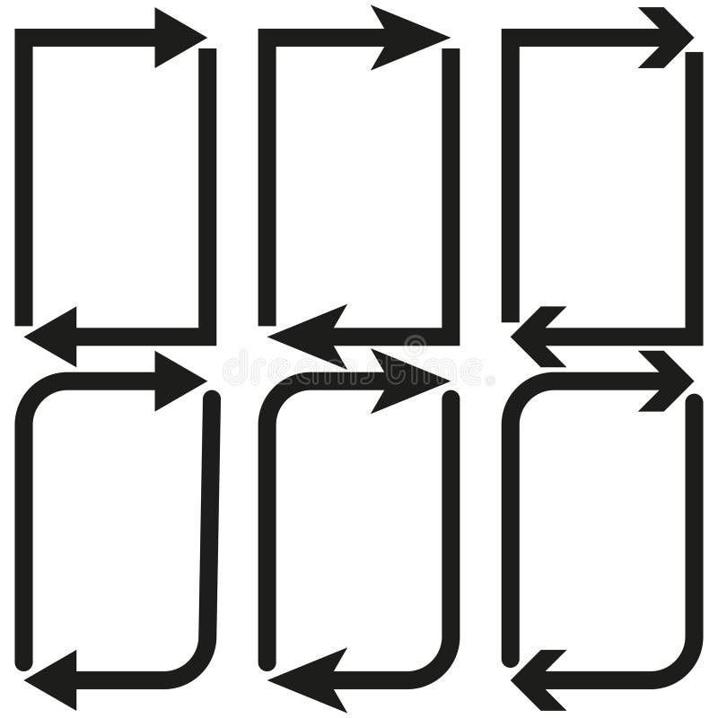 Arrow Frame Set. Directional Graphic Symbols. Rectangular Arrow ...