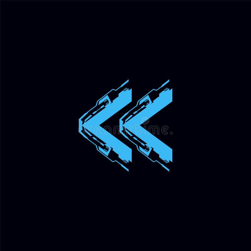 Blue Arrow Sign with Lightnings Flat Style, Vector Illustration Stock ...