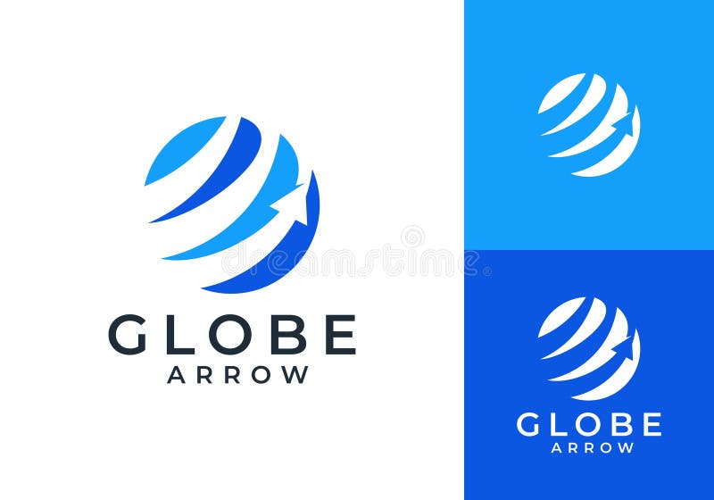 Arrow Global Tech Logo. Growth, Progress, Connection Vector Design ...