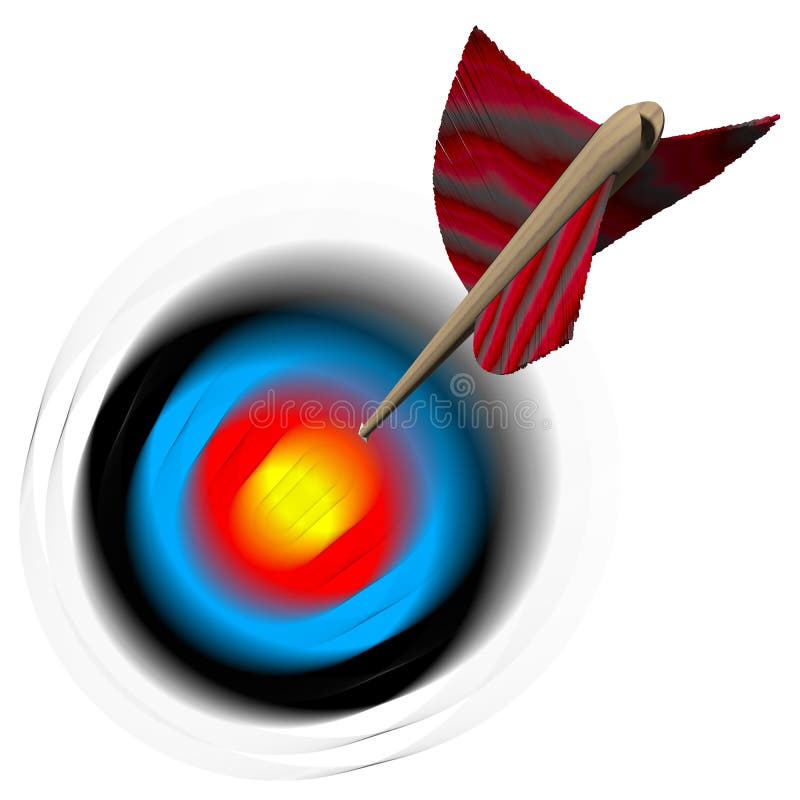 Arrows Do Not Hit the Target Stock Illustration - Illustration of ...