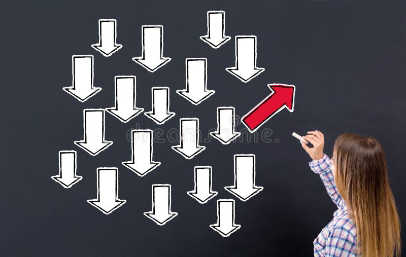 Going To a Different Direction Arrows Stock Illustration - Illustration ...