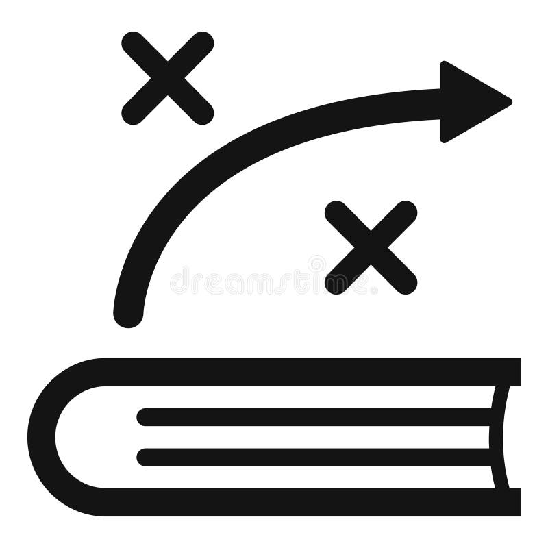 Arrow Going Over Book Avoiding Cross Marks Representing Problem Solving ...
