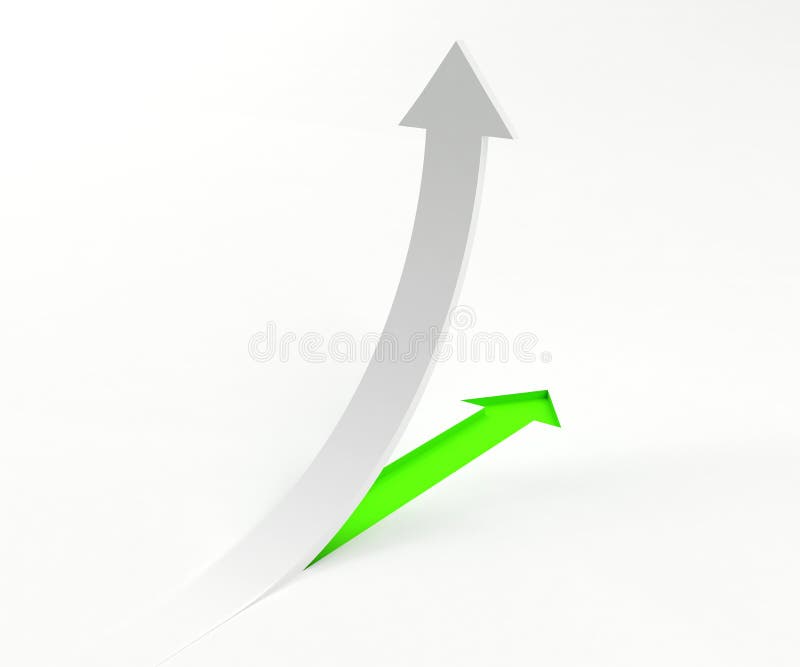 Green Arrow two way stock illustration. Illustration of direction ...