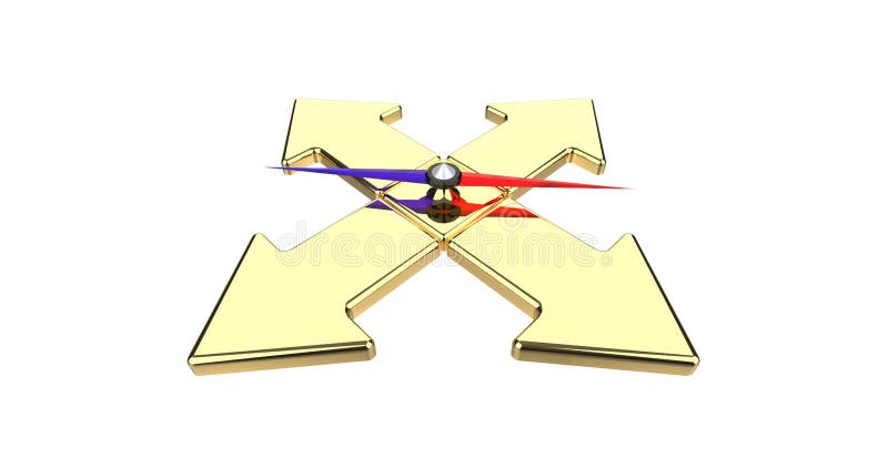 Golden Compass on the Map Indicating Direction Stock Footage - Video of ...