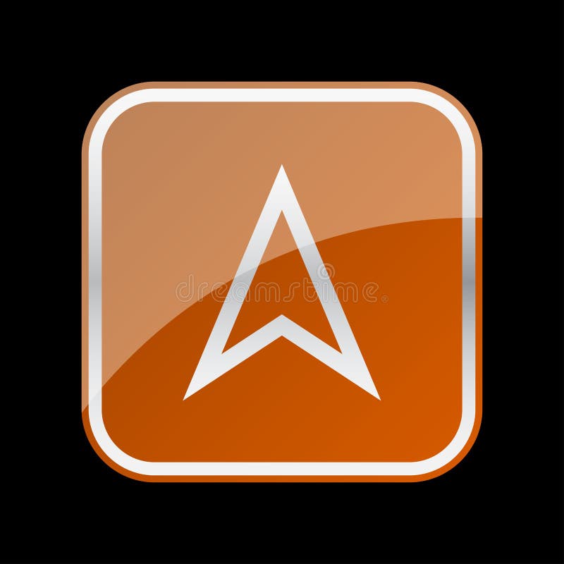 Arrow Gps Icon Button for Maps Stock Illustration - Illustration of ...