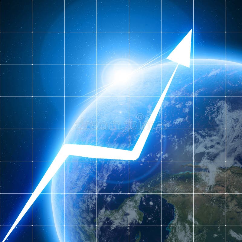 Arrow graph going down stock illustration. Illustration of profit - 3094220