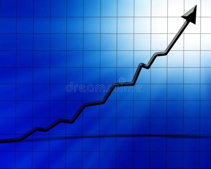 Arrow graph stock illustration. Illustration of margin - 4613555