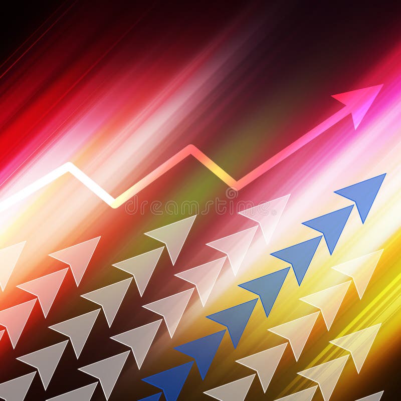 Arrow Graph Colorful Elegant on Abstract Background Stock Illustration ...