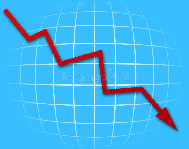 Graph going down stock illustration. Illustration of calculation - 8261578