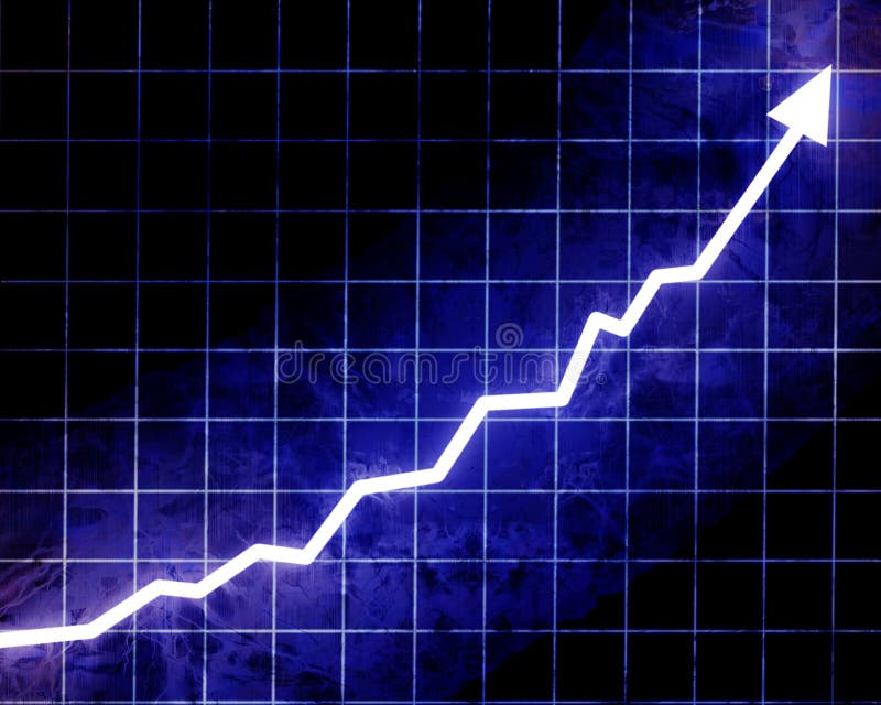 Arrow graph going up stock illustration. Illustration of investment ...