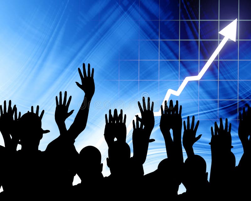 Arrow graph going up stock illustration. Illustration of investment ...