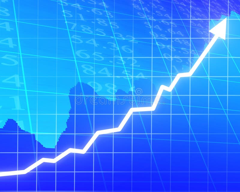 Arrow graph going up stock illustration. Illustration of bank - 6242984