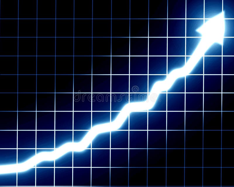 Arrow graph going up stock illustration. Illustration of graph - 9774155