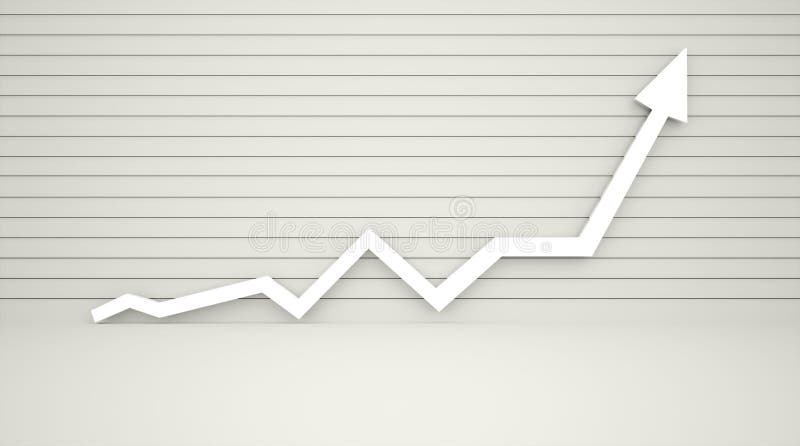 Arrow with graph stock illustration. Illustration of market - 31307632