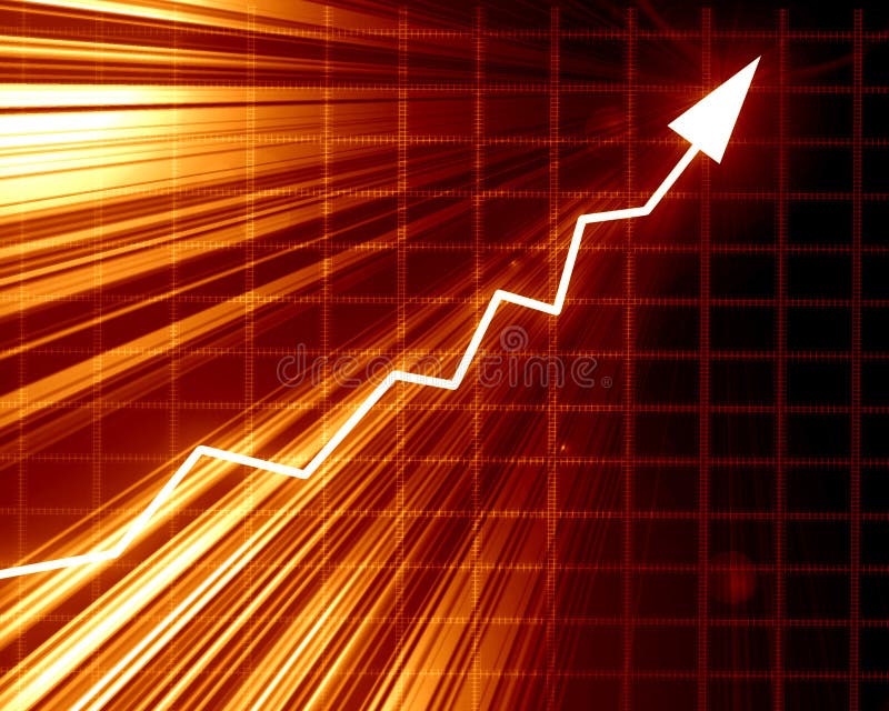 Arrow Graph Showing Success Stock Illustration - Illustration of bank ...