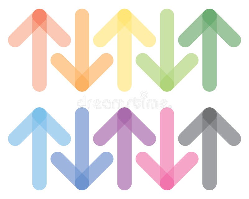 Arrow Graphics in a Rainbow of Colors Stock Vector - Illustration of ...