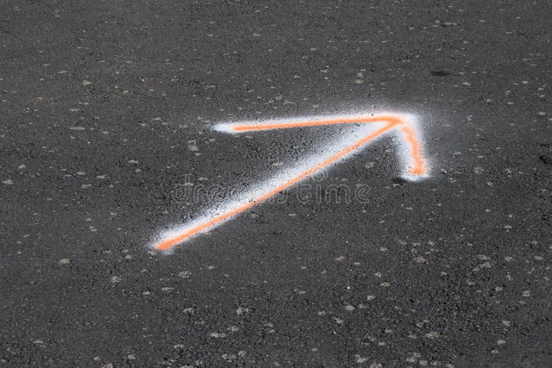 Arrow on the ground stock photo. Image of tower, line - 237846362