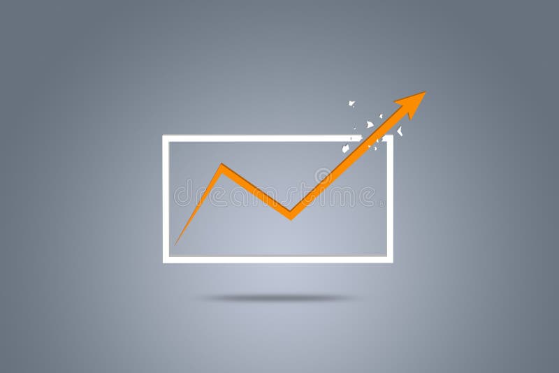 Arrow Grow Up, Representing Business Growth Stock Illustration ...