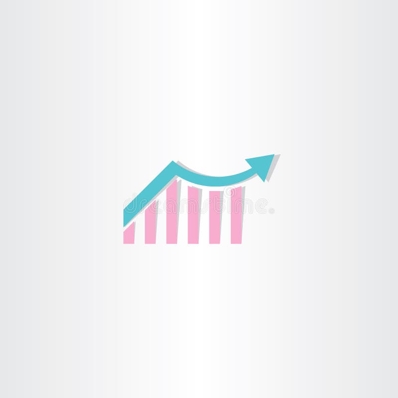 Arrow growth chart symbol stock vector. Illustration of design - 204118628