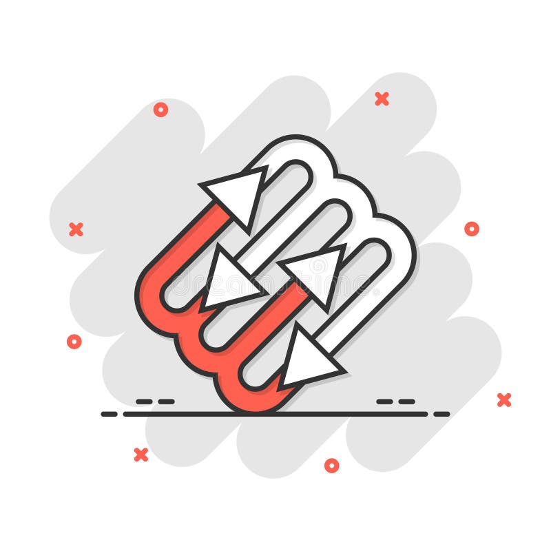 Arrow Growth Icon in Comic Style. Evolution Cartoon Vector Illustration ...