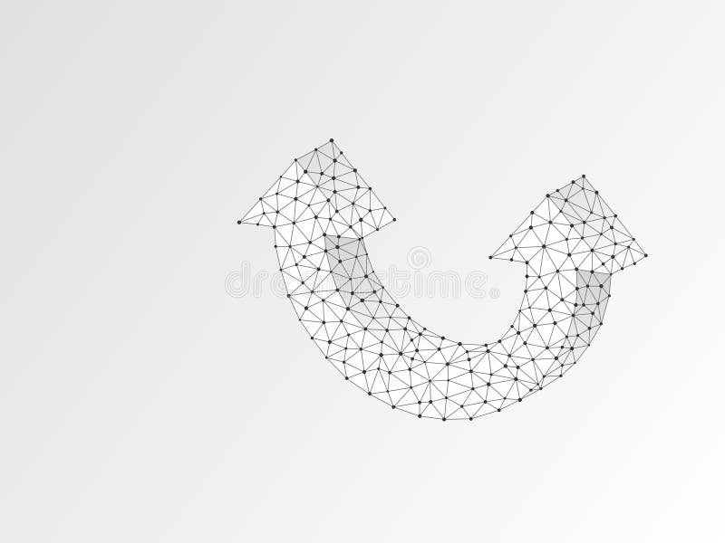 Arrow Growth Success Team Work. Three Arrow Goes Up Wireframe Digital ... Arrow Growth Success Team Work. Three Arrow Goes Up Wireframe Digital ...