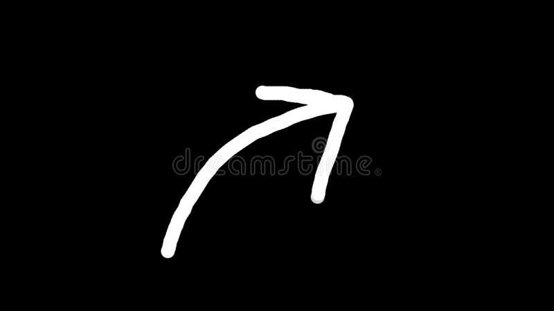 Arrow Hand Drawn Animation Copy Space for Text. Hand Drawn Arrow Alpha ...