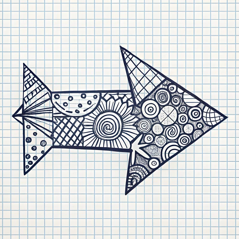 Arrow Hand Drawn Different Shape Direction Black Line Set Selection ...