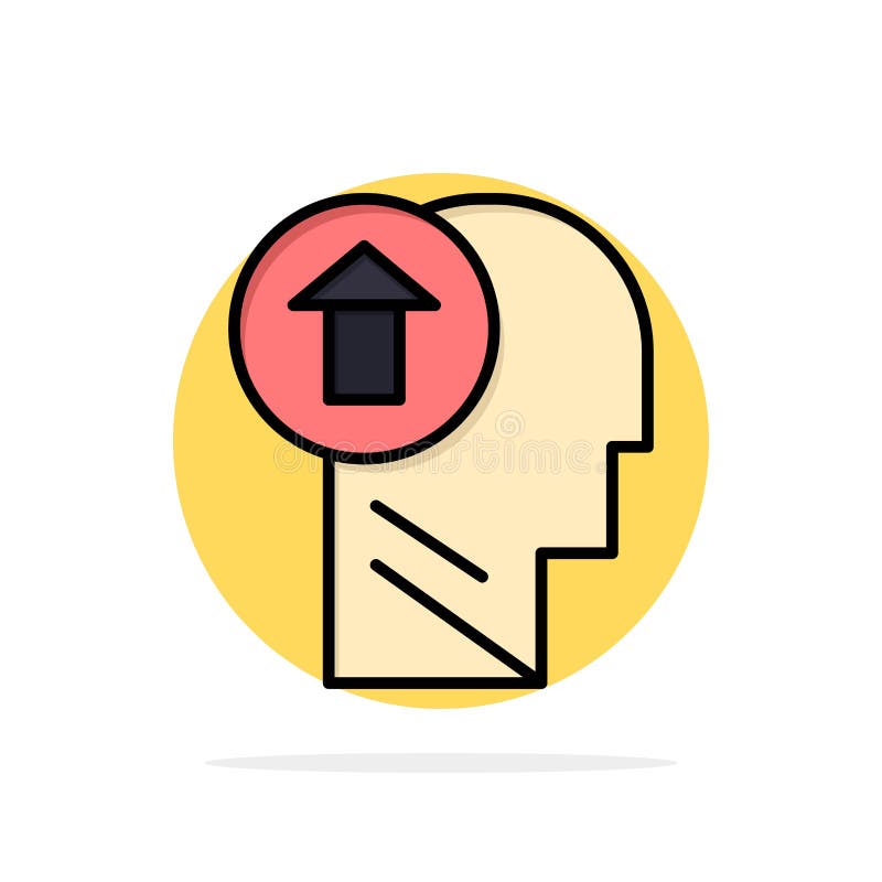 Arrow, Head, Human, Knowledge, Mind, Up Abstract Circle Background Flat ...