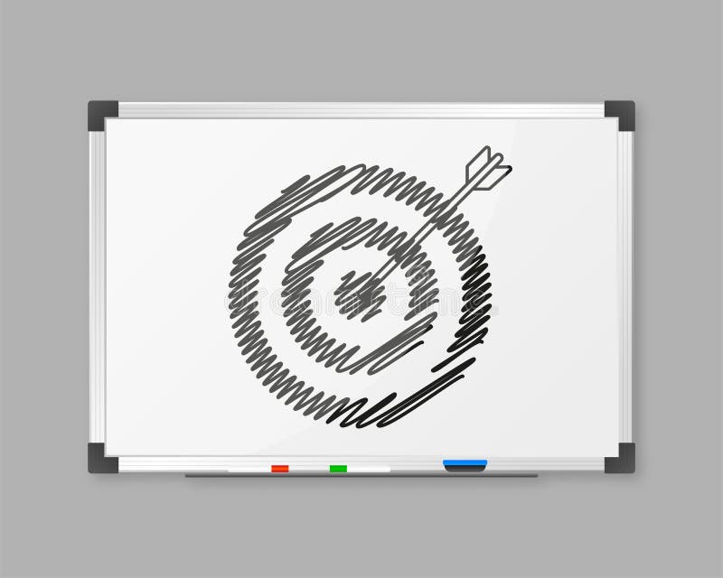 Arrow Hit Goal Ring in Archery Target. Vector Illustration Stock Vector ...